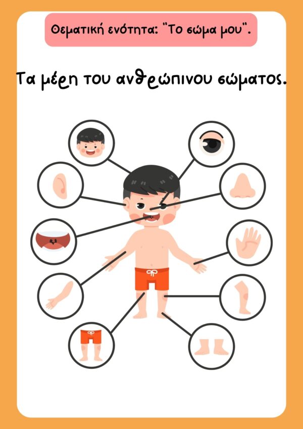 Θεματική ενότητα "Μαθαίνω το σώμα μου" για το Νηπιαγωγείο.