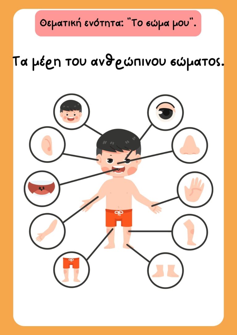 Θεματική ενότητα "Μαθαίνω το σώμα μου" για το Νηπιαγωγείο.